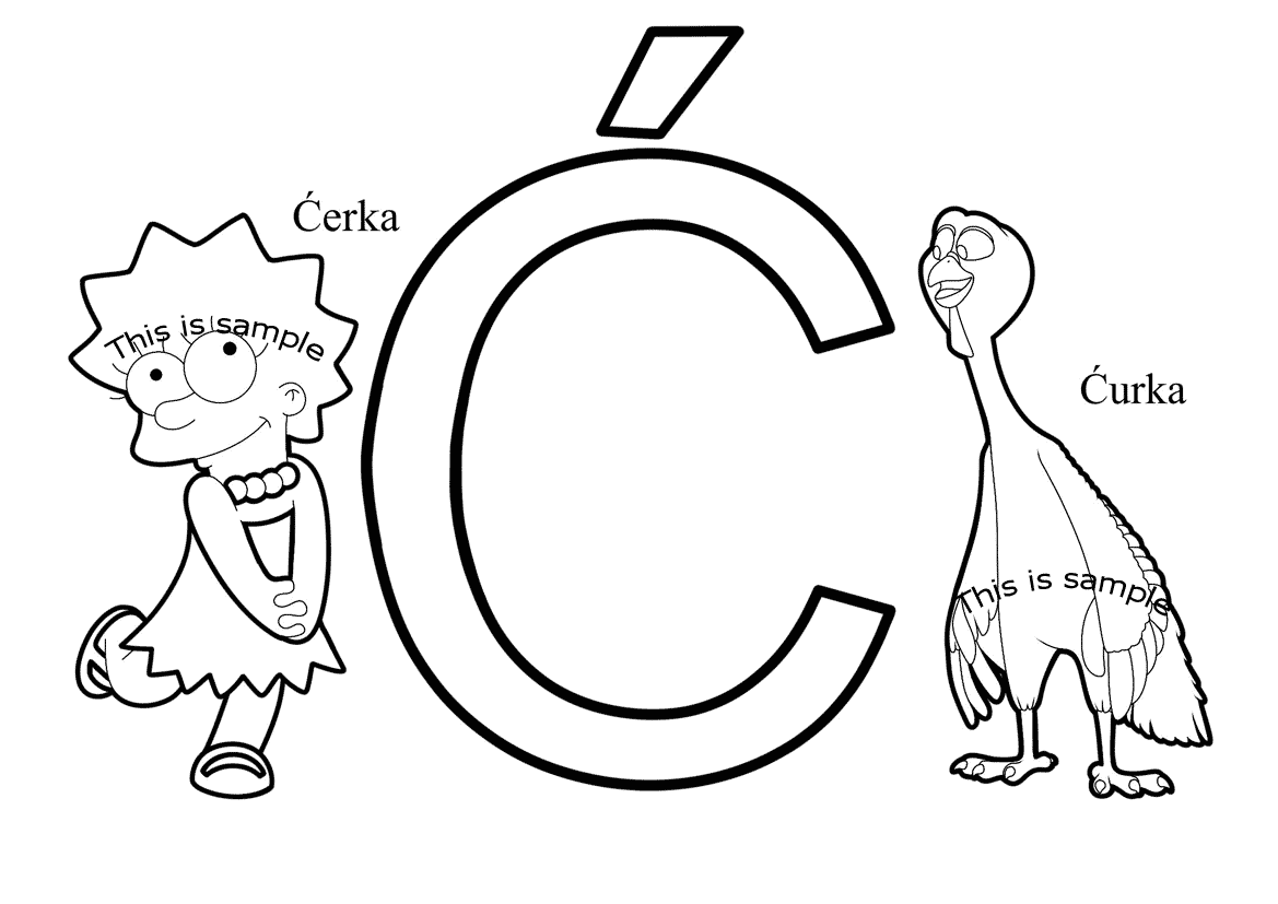 Slovo C: Crvenkapa i Crni Mačak Bojanke