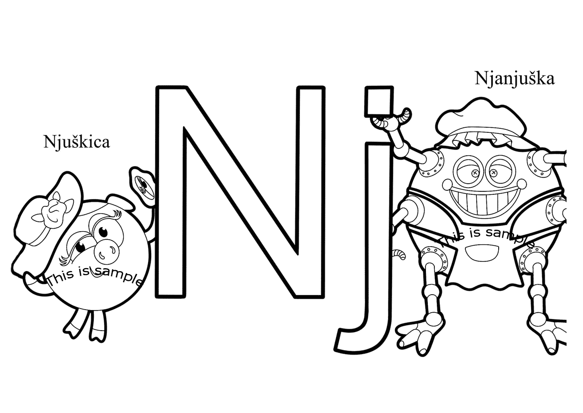 Slovo Nj: Njuškica i Njanjuška Bojanke